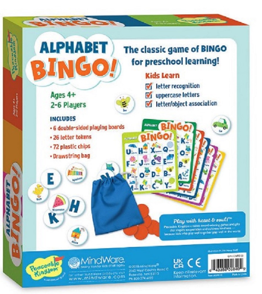 ARB Games :: Games :: Peaceable Kingdom Games :: Alphabet Bingo